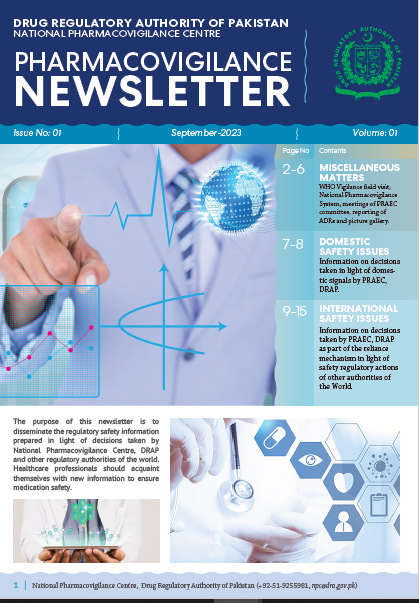 Pharmacovigilance Newsletter – Drug Regulatory Authority of Pakistan