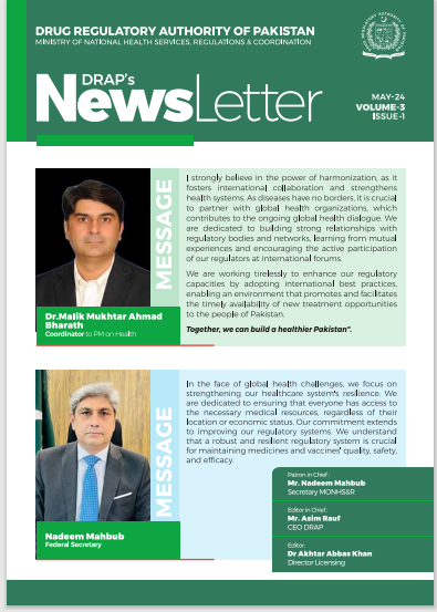 Newsletters – Drug Regulatory Authority of Pakistan